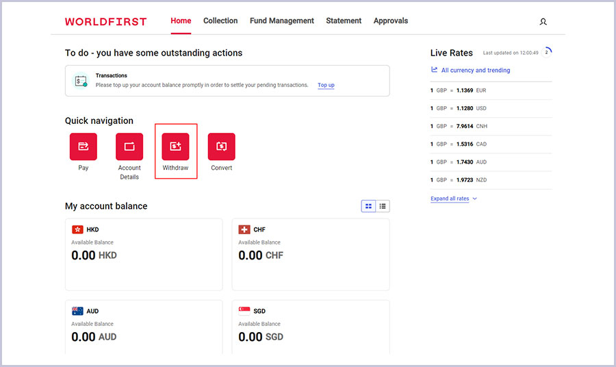 How to withdraw money to a business bank account | WorldFirst UK ...